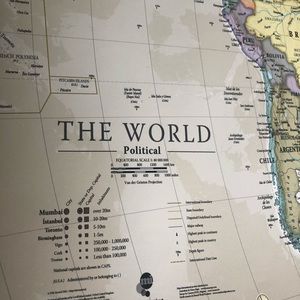 Art | Custom Large Classic World Map | Poshmark